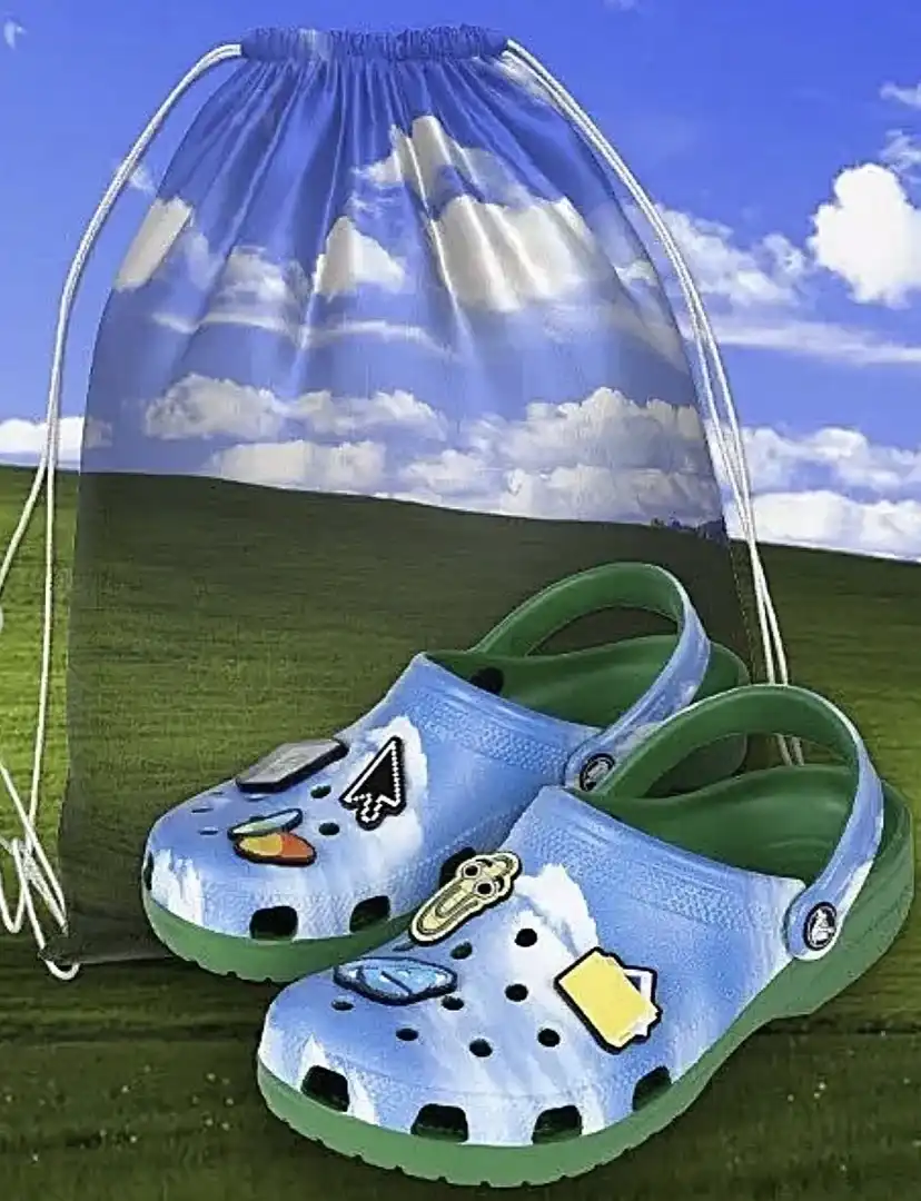 Microsoft lança edição limitada de Crocs inspirados no Windows XP para ...